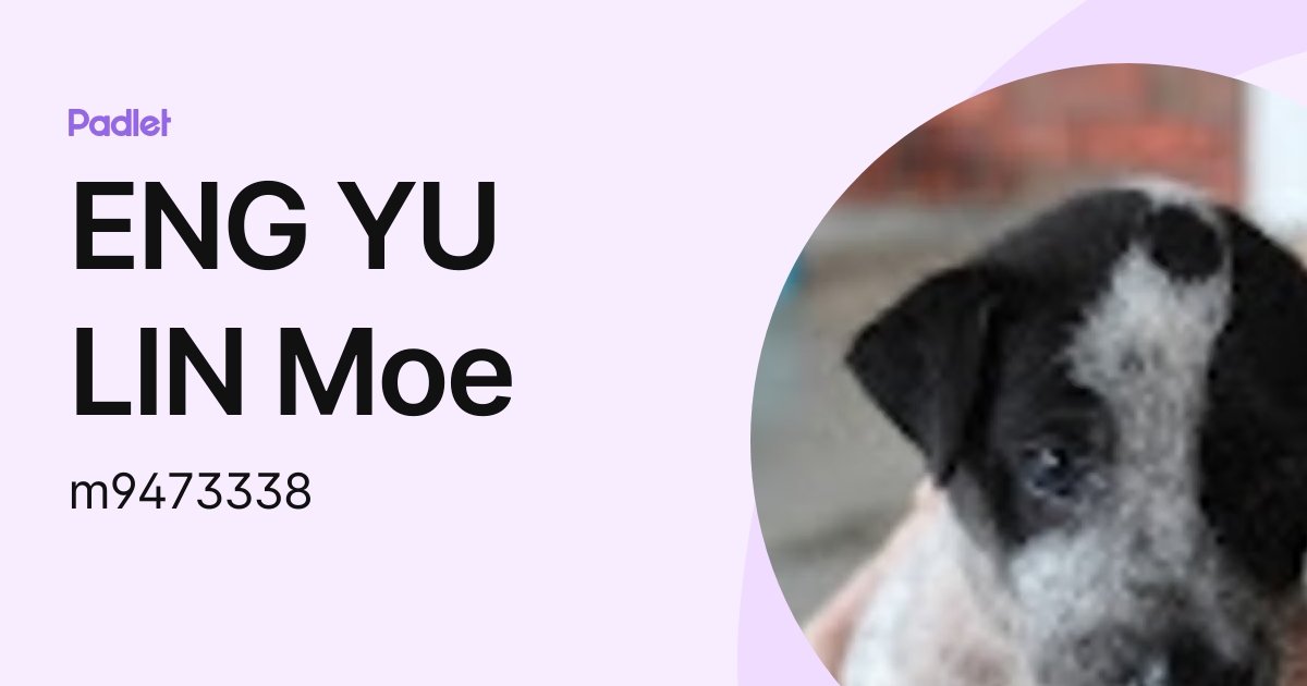 ENG YU LIN Moe (m9473338) profile | Padlet
