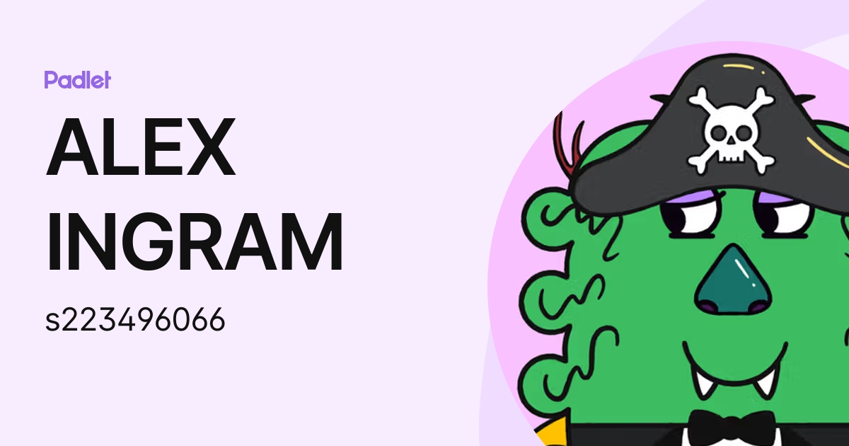 ALEX INGRAM (s223496066) profile | Padlet