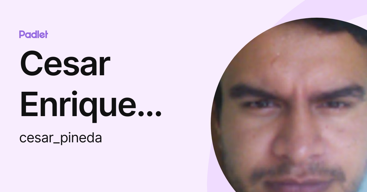Cesar Enrique Pineda Mosso (cesar_pineda) profile | Padlet