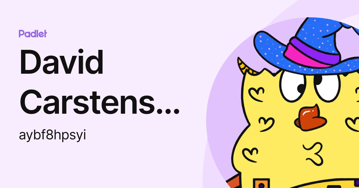 David Carstensen Ibsen (aybf8hpsyi) profile | Padlet