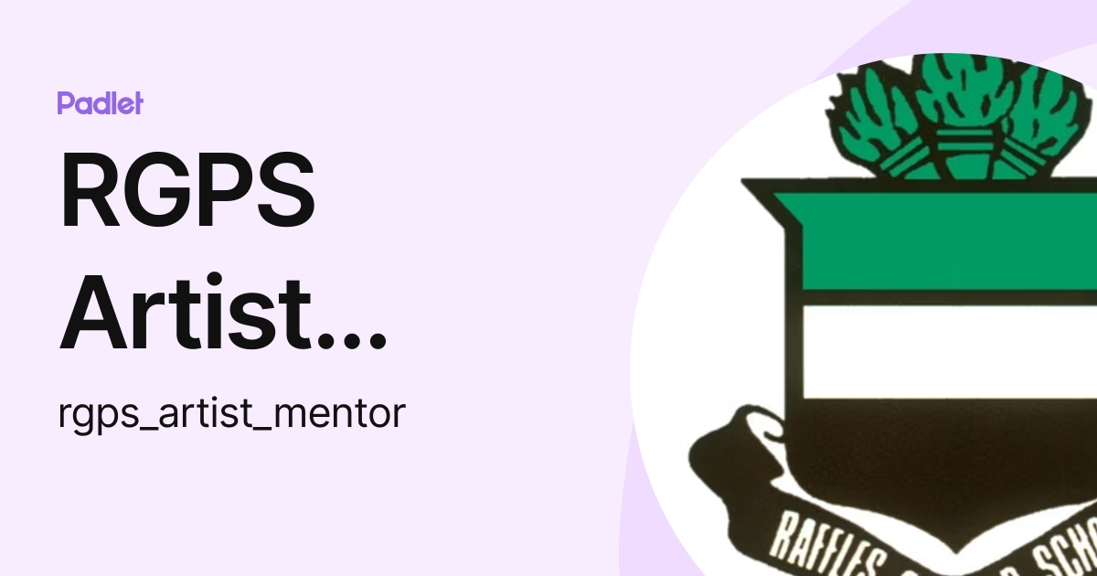 RGPS Artist Mentor (rgps_artist_mentor) profile | Padlet