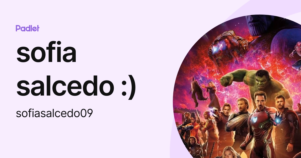 sofia salcedo :) (sofiasalcedo09) profile | Padlet