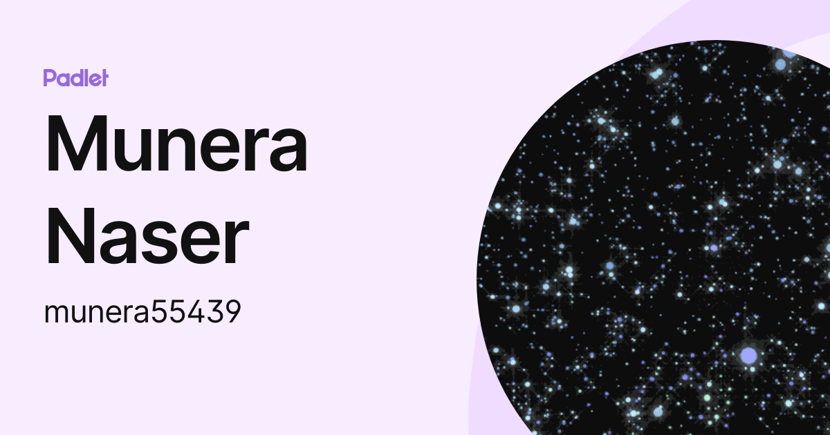 Munera Naser (munera55439) profile | Padlet