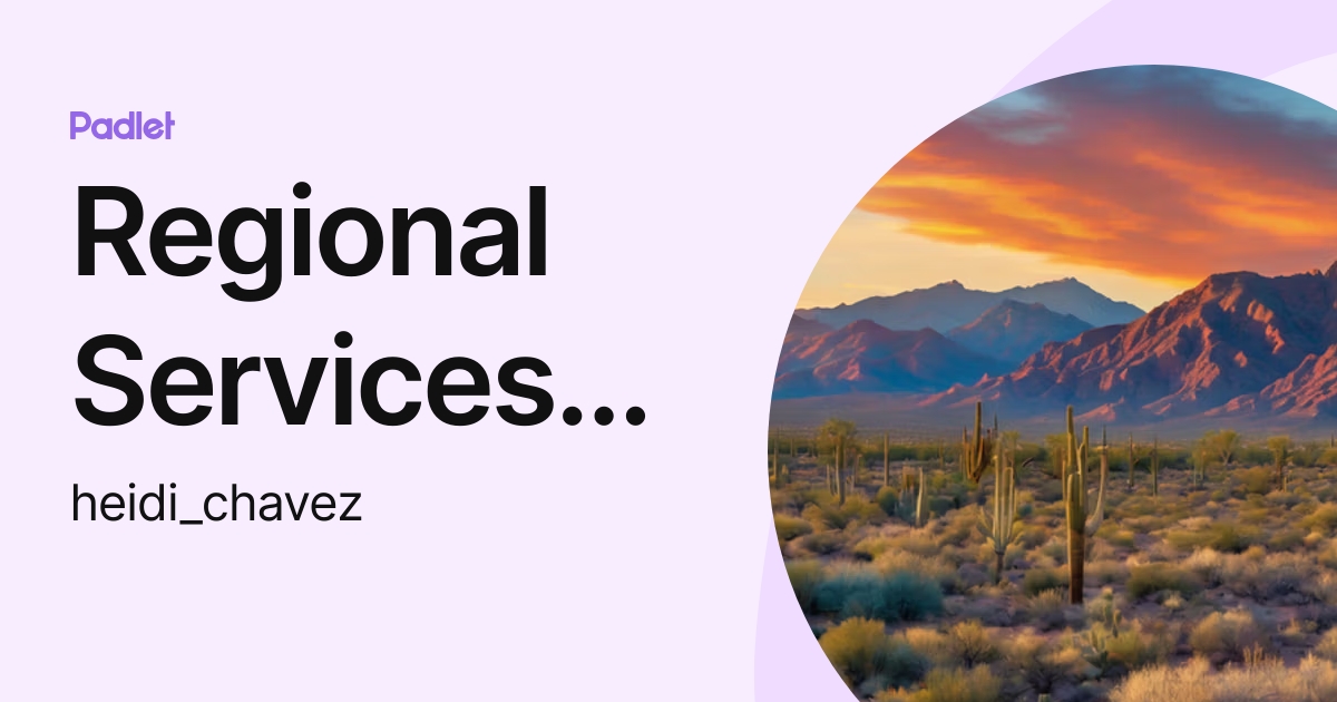 Regional Services for Professional Learning (heidi_chavez) profile | Padlet