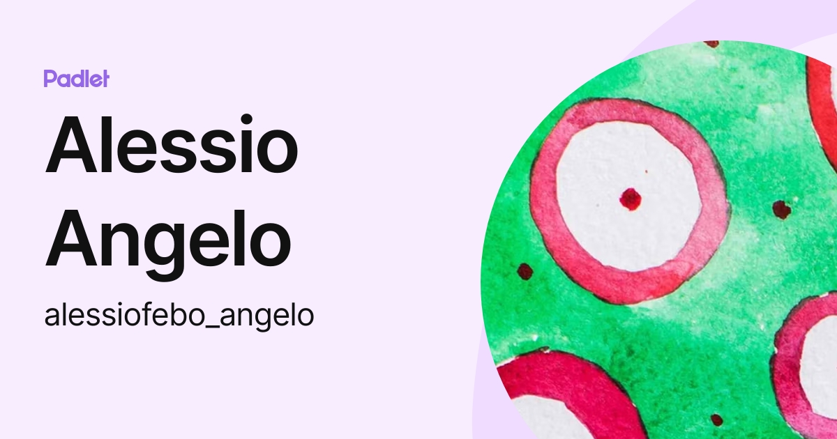 Alessio Angelo (alessiofebo_angelo) profile | Padlet