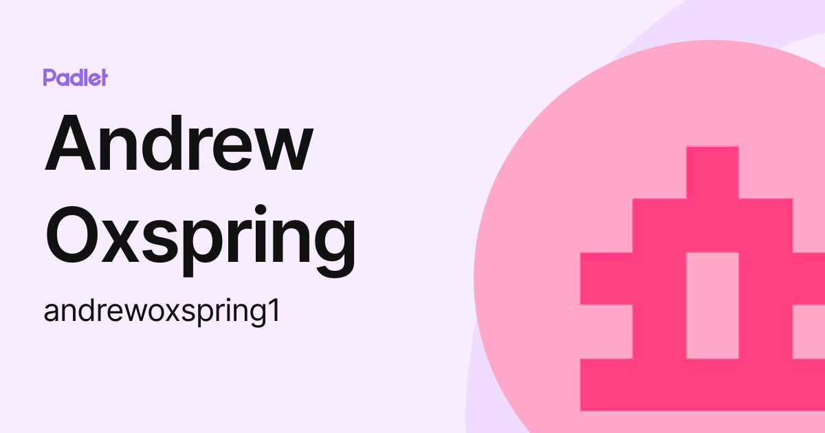 Andrew Oxspring (andrewoxspring1) profile | Padlet