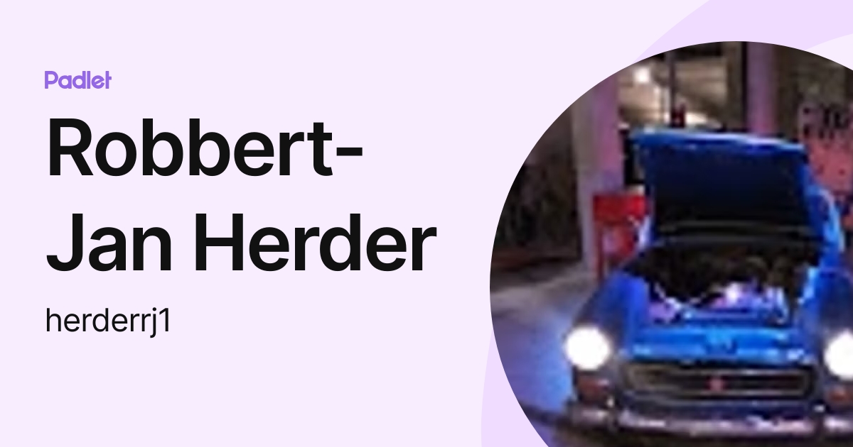 Robbert-Jan Herder (herderrj1) profile | Padlet