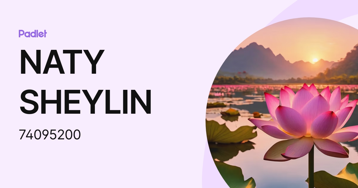 NATY SHEYLIN (74095200) profile | Padlet