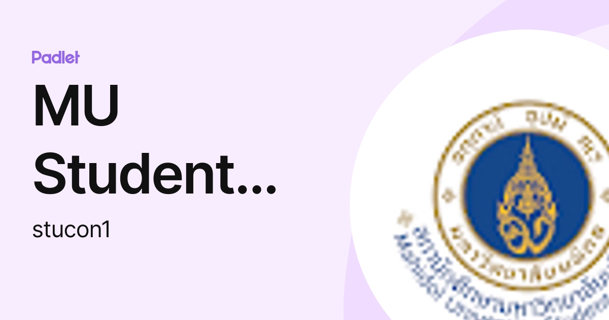 MU Student Council (stucon1) profile | Padlet
