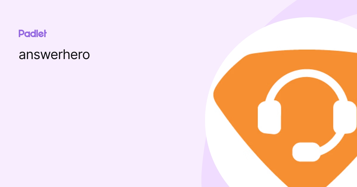 answerhero profile | Padlet