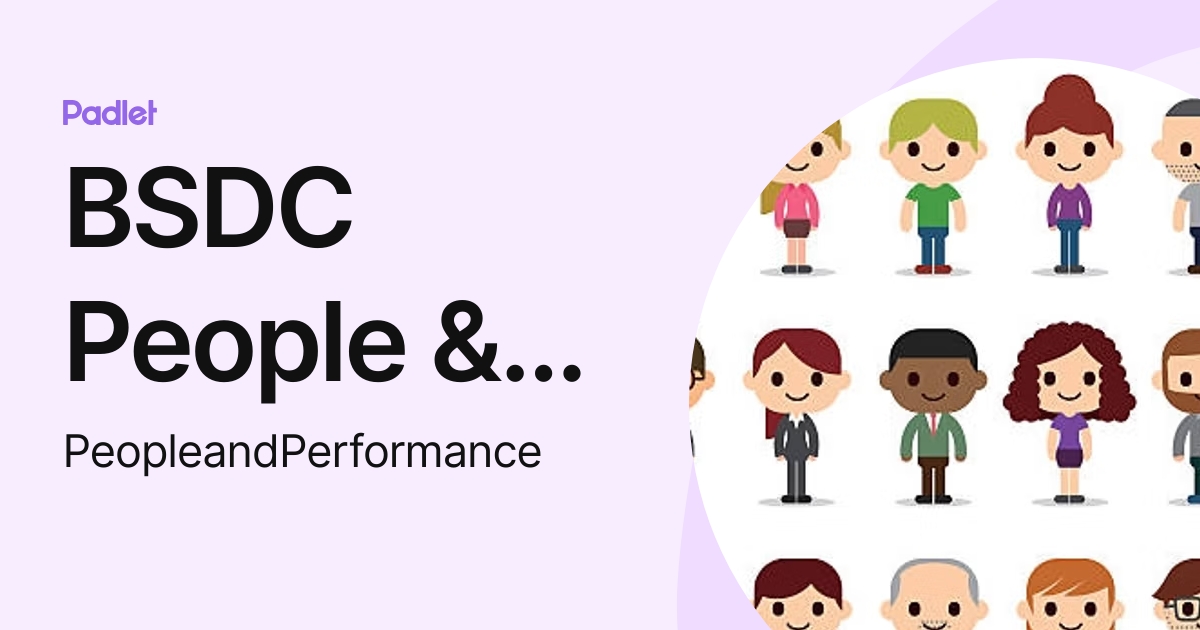 BSDC People & Performance (PeopleandPerformance) profile | Padlet