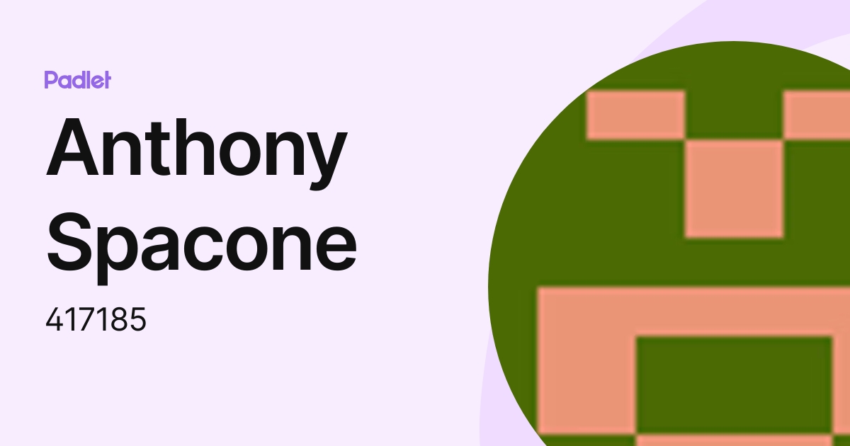 Anthony Spacone (417185) profile | Padlet