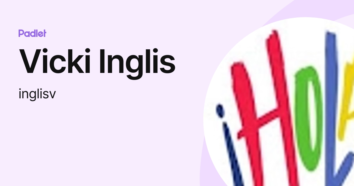 Vicki Inglis (inglisv) profile | Padlet