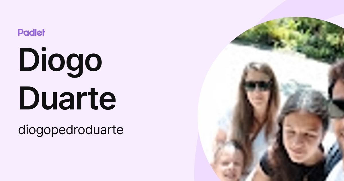Diogo Duarte (diogopedroduarte) profile | Padlet