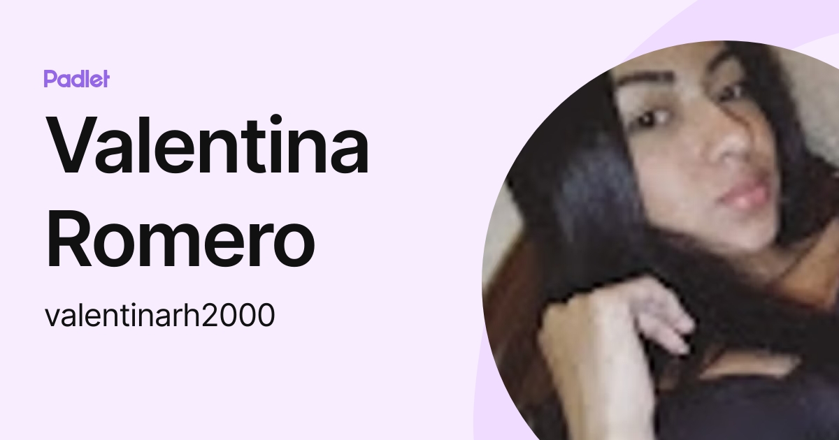 Valentina Romero (valentinarh2000) profile | Padlet
