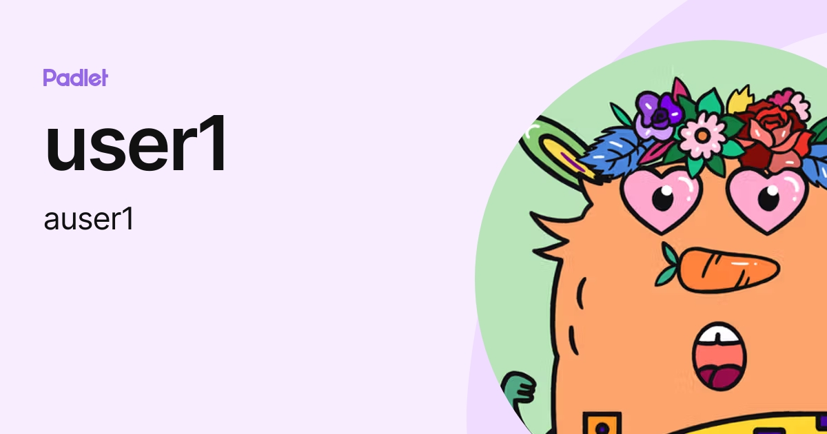 user1 (auser1) profile | Padlet