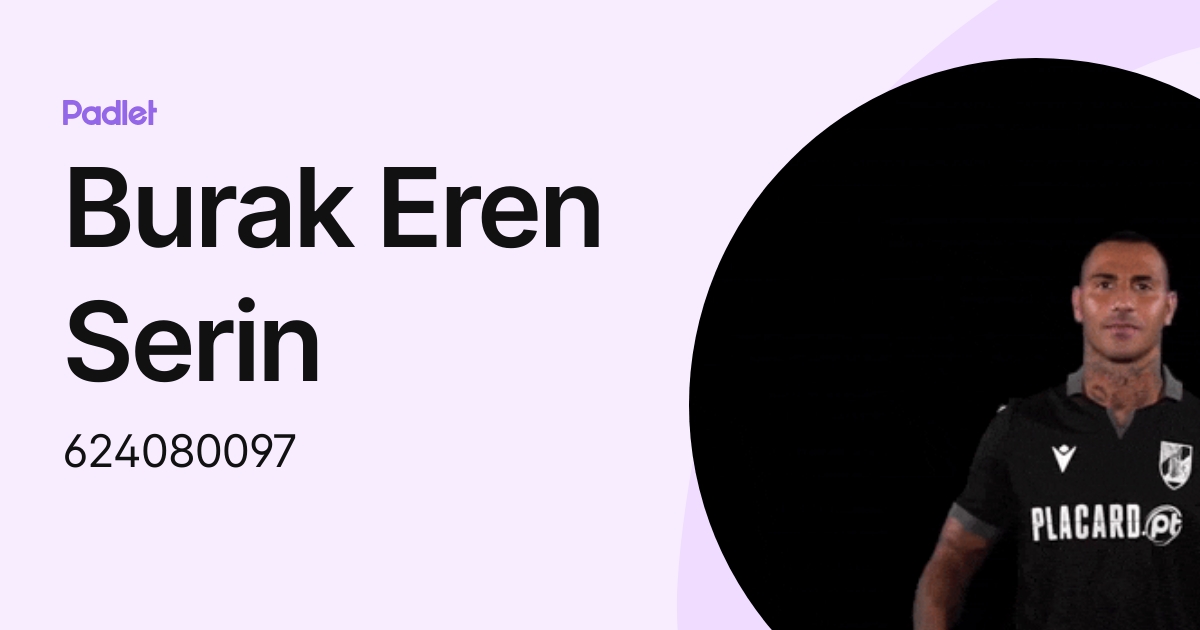 Burak Eren Serin (624080097) profile | Padlet