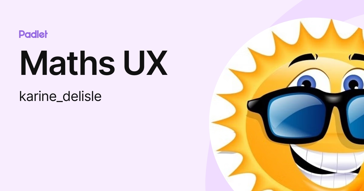 Maths UX (karine_delisle) profile | Padlet