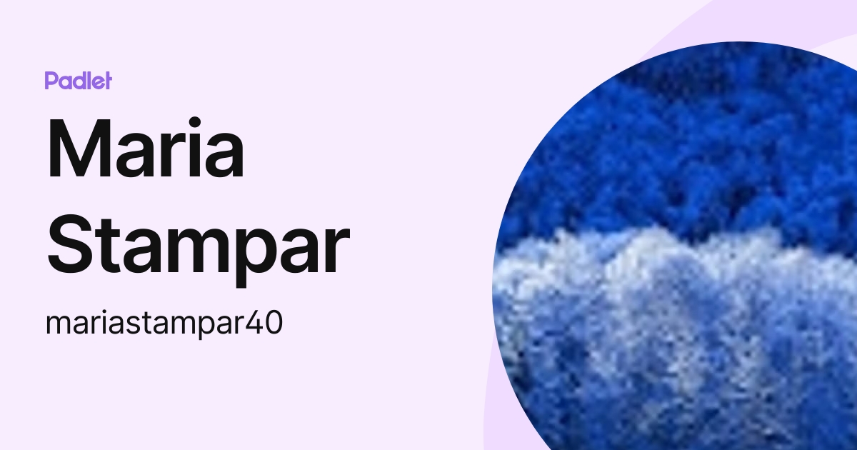 Maria Stampar (mariastampar40) profile | Padlet