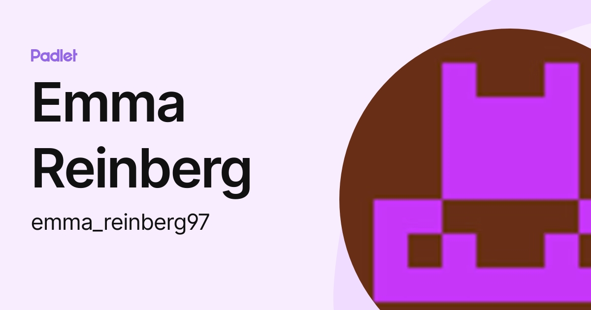 Emma Reinberg (emma_reinberg97) profile | Padlet