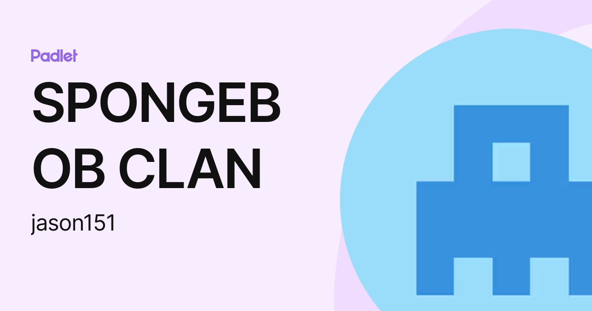 SPONGEBOB CLAN (jason151) profile | Padlet