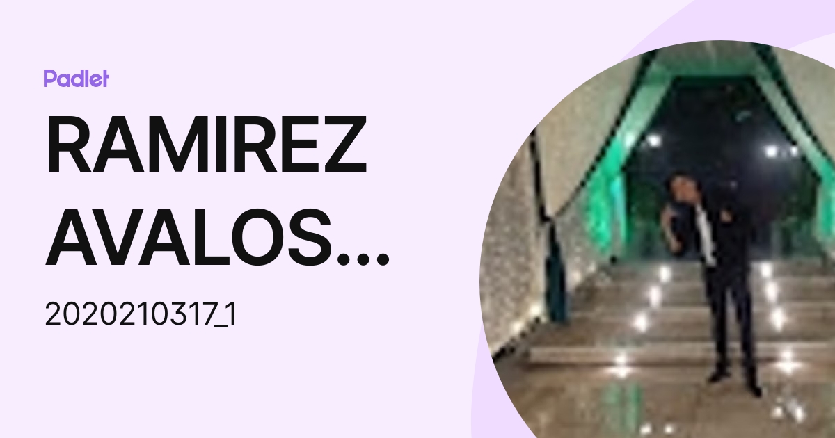 RAMIREZ AVALOS JOHNNY ALDAIR (2020210317_1) profile | Padlet