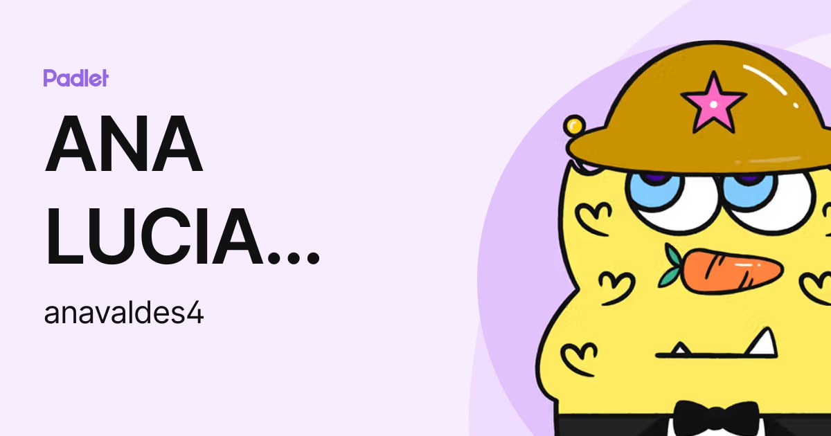 ANA LUCIA VALDES ARMIJO (anavaldes4) profile | Padlet
