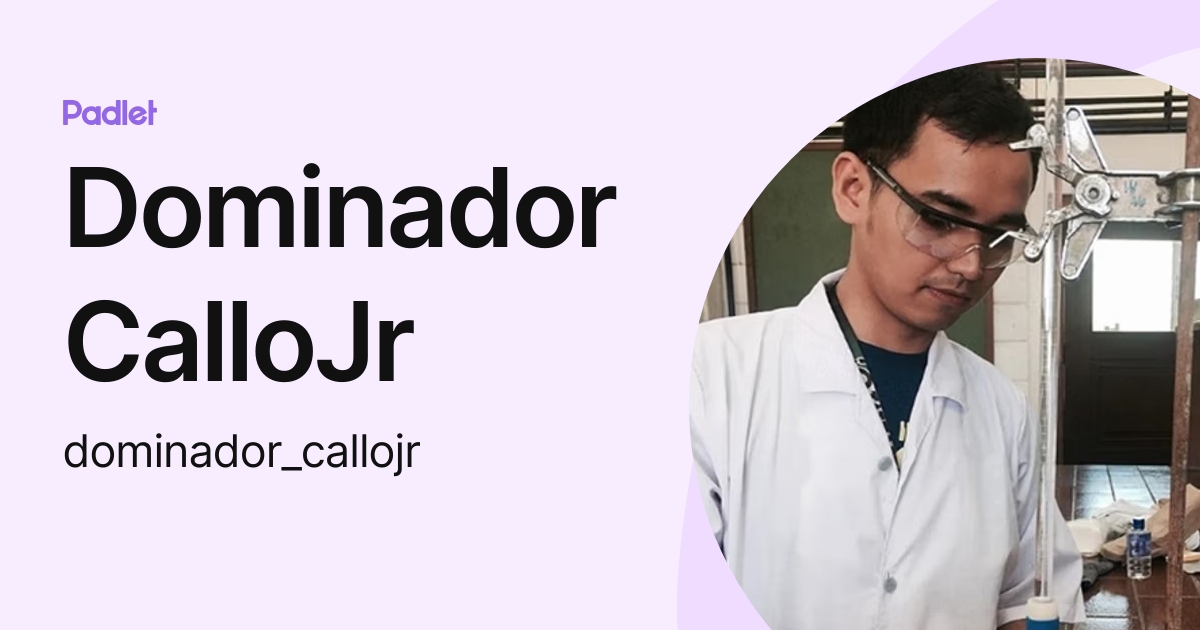 Dominador CalloJr (dominador_callojr) profile | Padlet