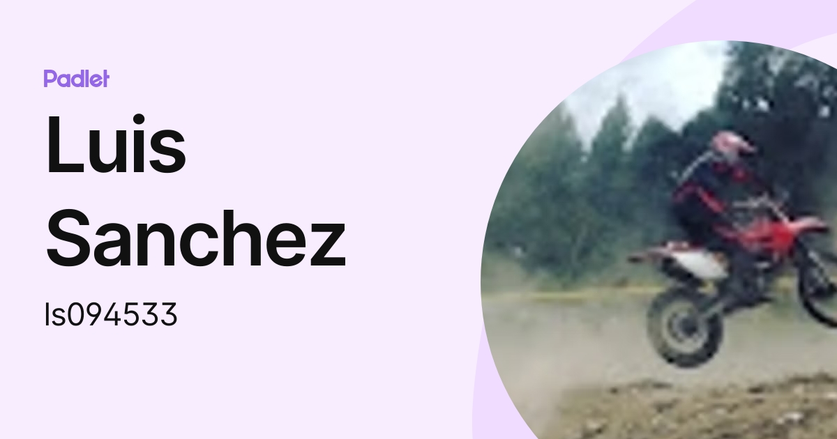 Luis Sanchez (ls094533) profile | Padlet