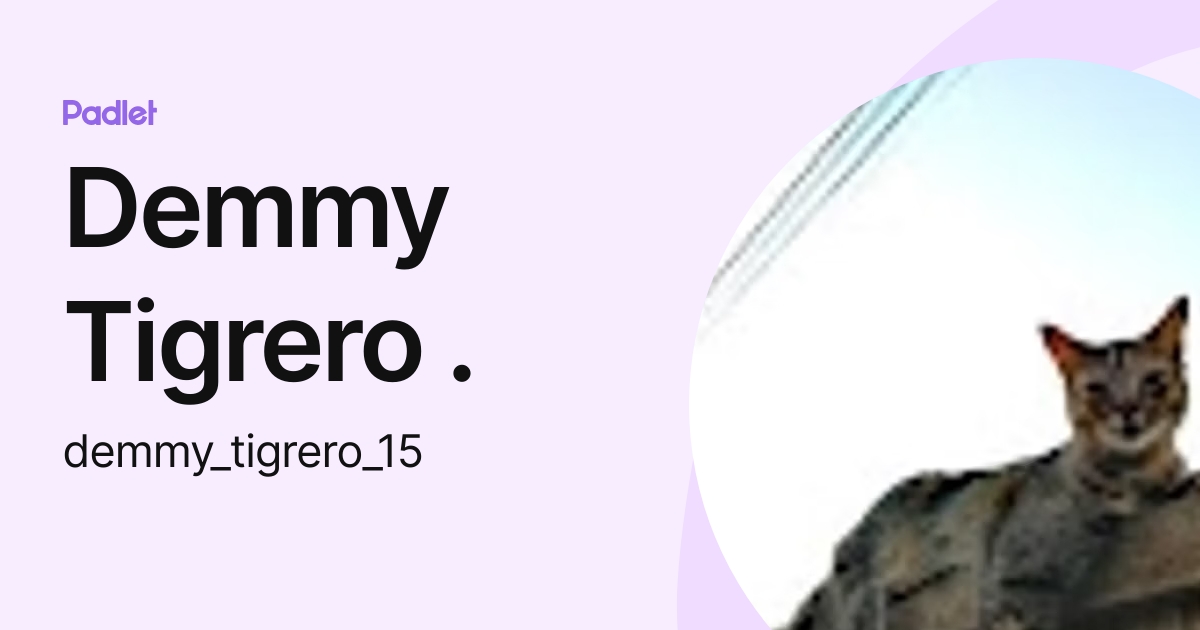 Demmy Tigrero . (demmy_tigrero_15) profile | Padlet