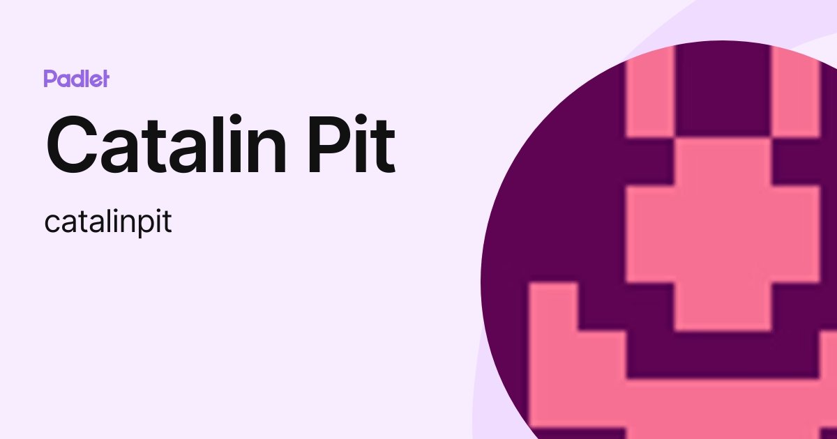 Catalin Pit (catalinpit) profile | Padlet