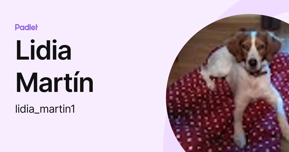 Lidia Martín (lidia_martin1) perfil | Padlet