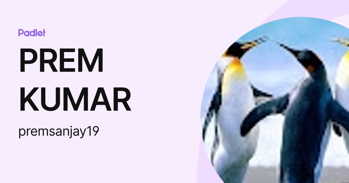 PREM KUMAR (premsanjay19) profile | Padlet