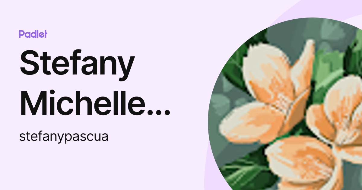 Stefany Michelle Pascua Castillo (stefanypascua) profile | Padlet