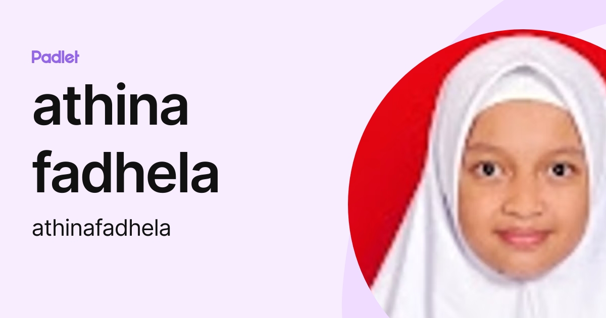 athina fadhela (athinafadhela) profile | Padlet