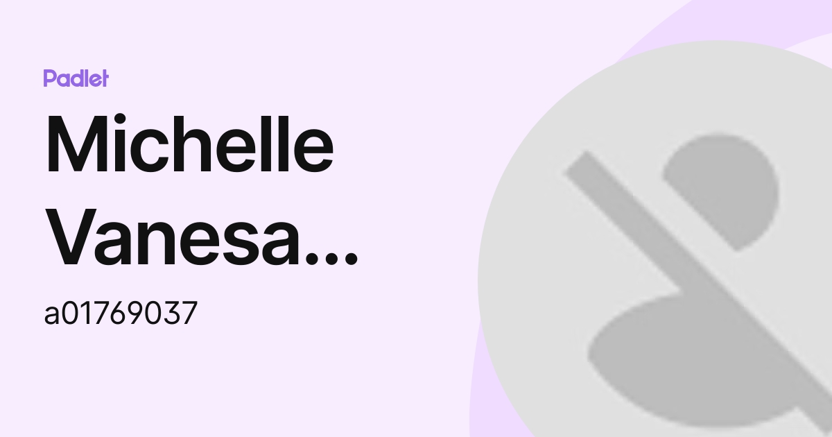 Michelle Vanesa Polo Fuentes (a01769037) profile | Padlet