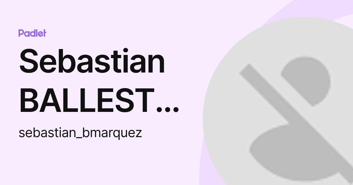 Sebastian BALLESTEROS MARQUEZ (sebastian_bmarquez) profile | Padlet