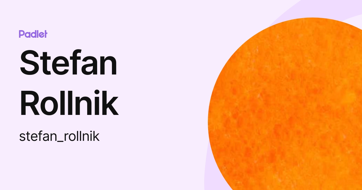 Stefan Rollnik (stefan_rollnik) profile | Padlet