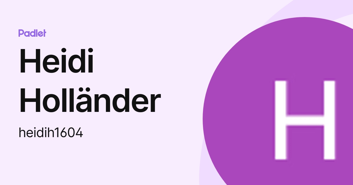 Heidi Holländer (heidih1604) profile | Padlet