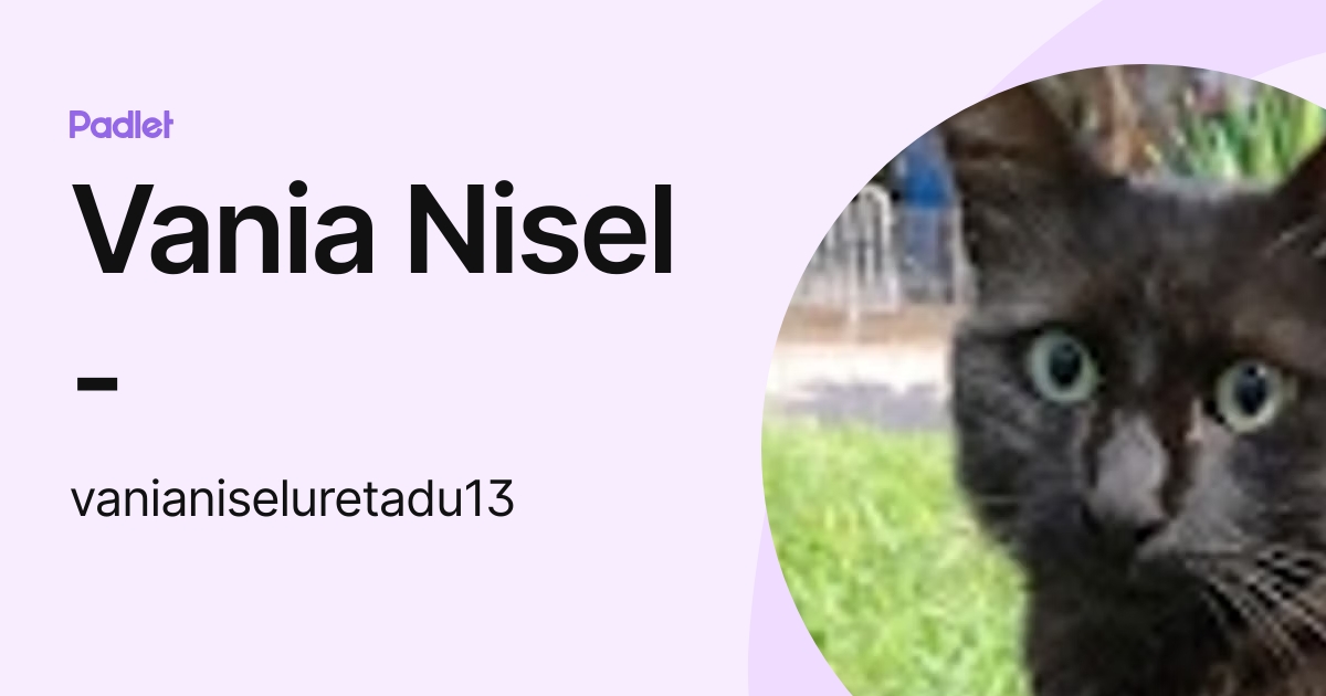 Vania Nisel - (vanianiseluretadu13) profile | Padlet