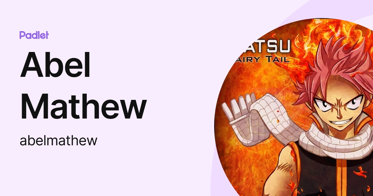 Abel Mathew (abelmathew) profile | Padlet