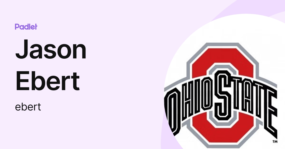 Jason Ebert (ebert) profile | Padlet