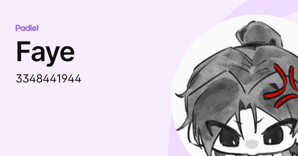 Faye 3348441944 Profile Padlet