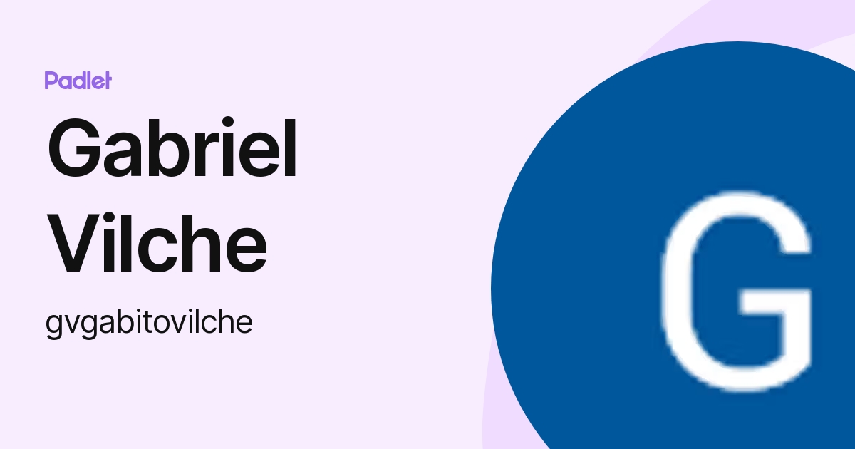 Gabriel Vilche (gvgabitovilche) profile | Padlet