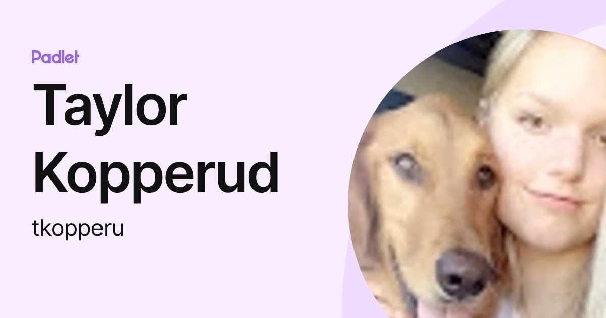 Taylor Kopperud (tkopperu) profile | Padlet
