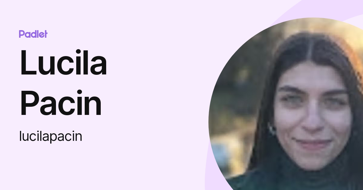 Lucila Pacin (lucilapacin) profile | Padlet