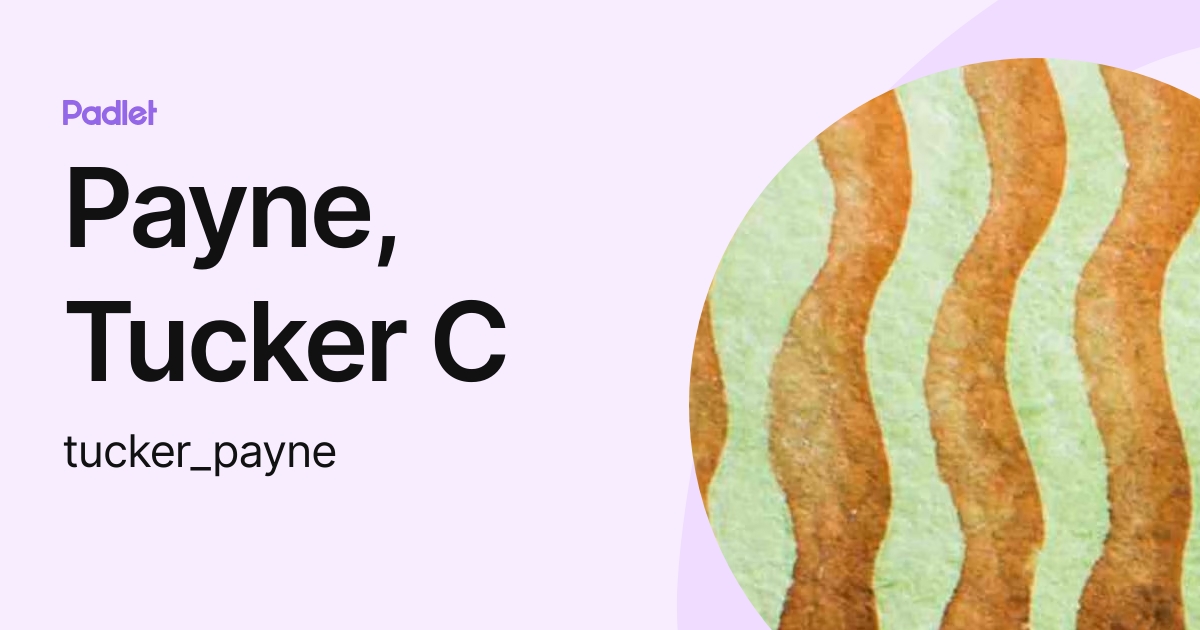 Payne, Tucker C (tucker_payne) profile | Padlet