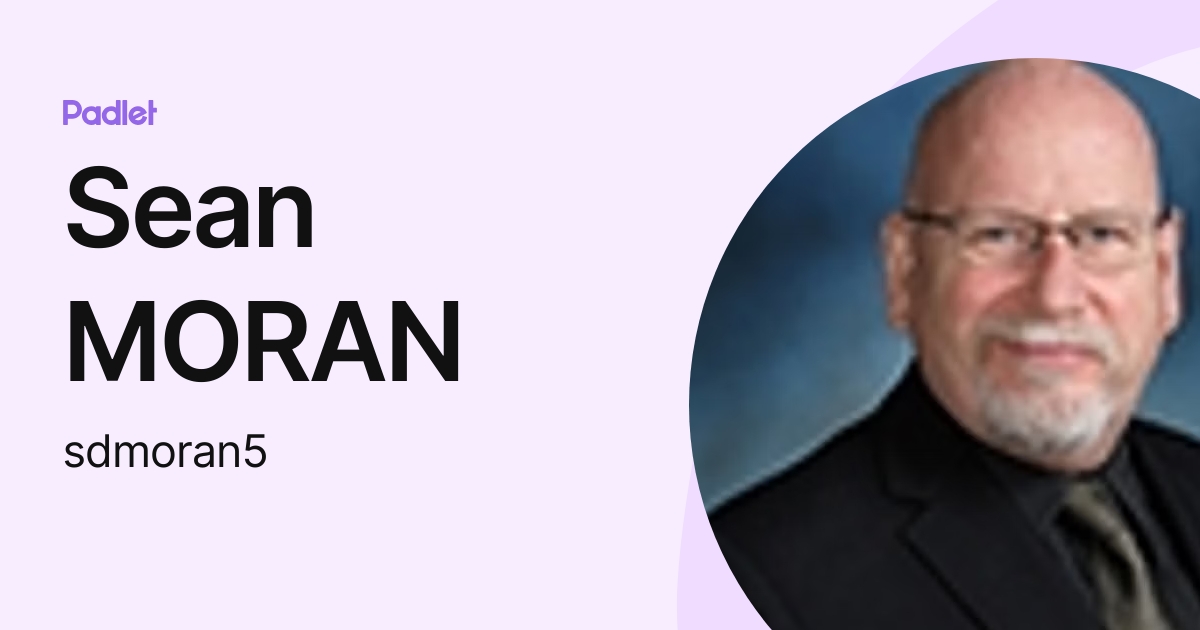 Sean MORAN (sdmoran5) profile | Padlet