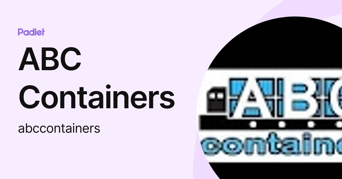 ABC Containers (abccontainers) profile | Padlet