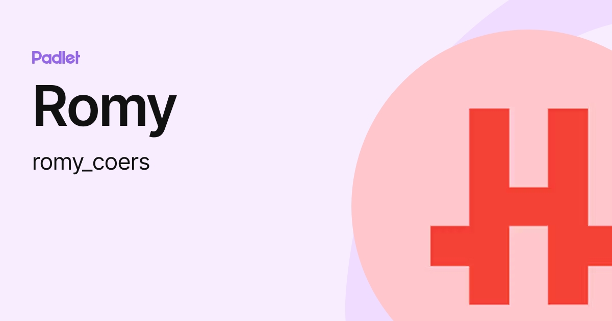 Romy (romy_coers) profile | Padlet